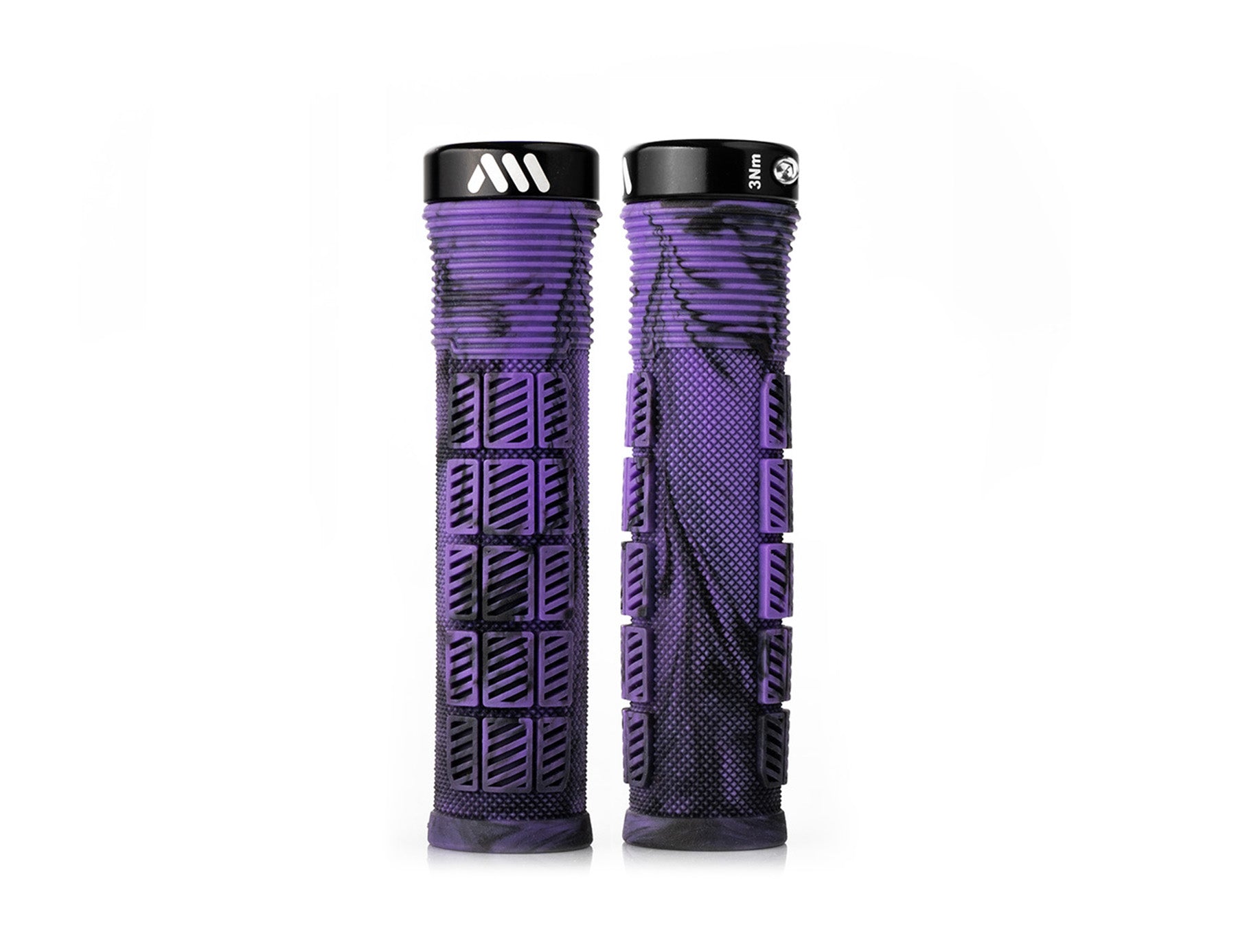 AMS RISE MTB Grips – Purple Camo | Control, Comfort & Precision