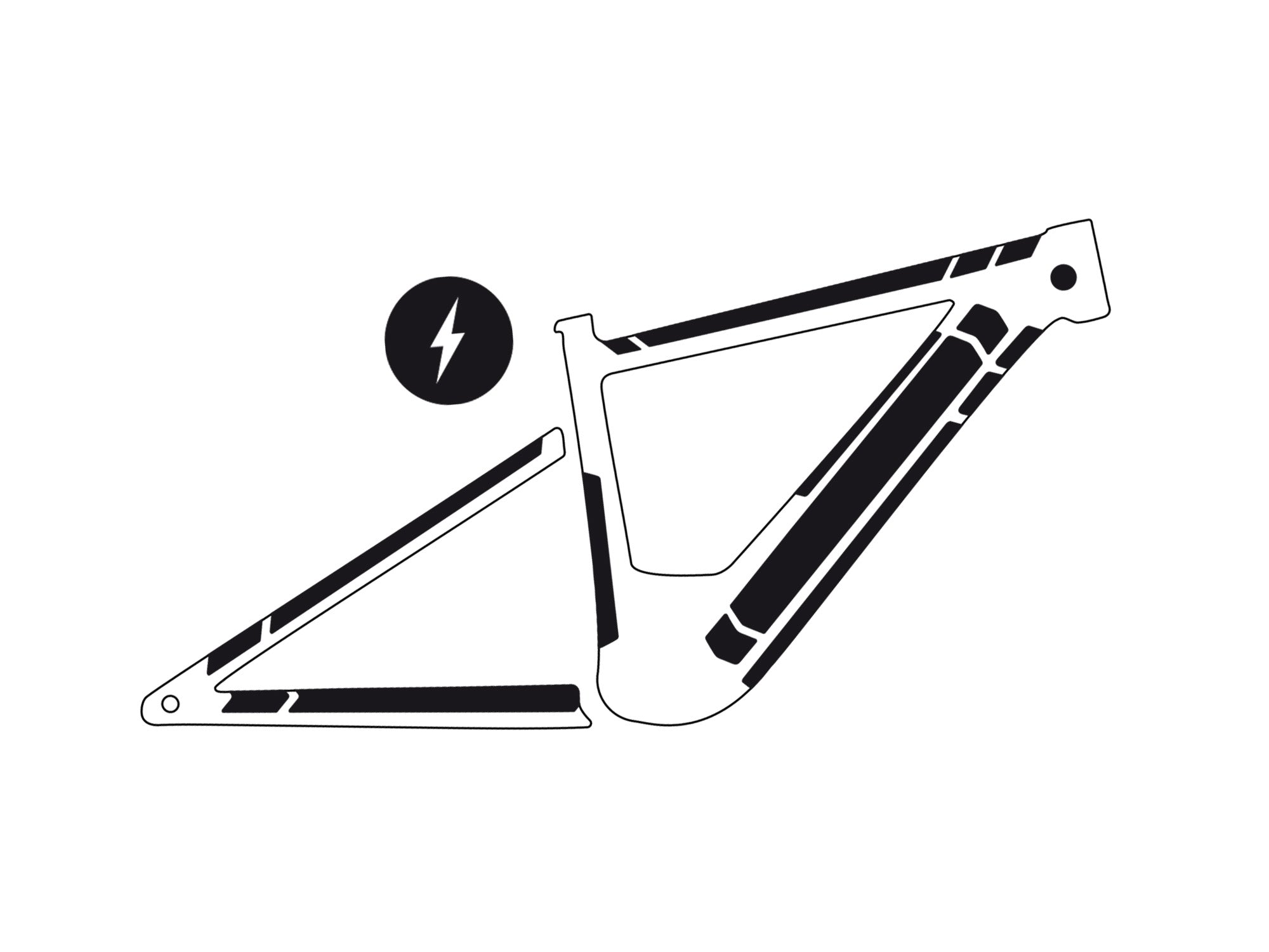 AMS Honeycomb Frame Guard E-Bike - Clear