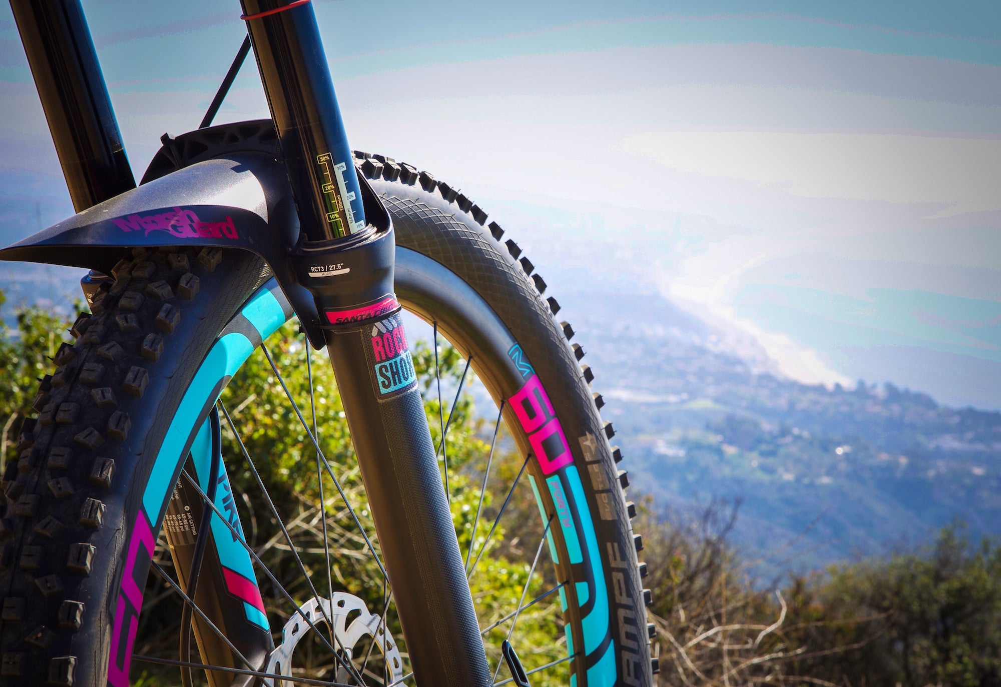 Clear adhesive fork protection for Mountain Bike (Transparent)